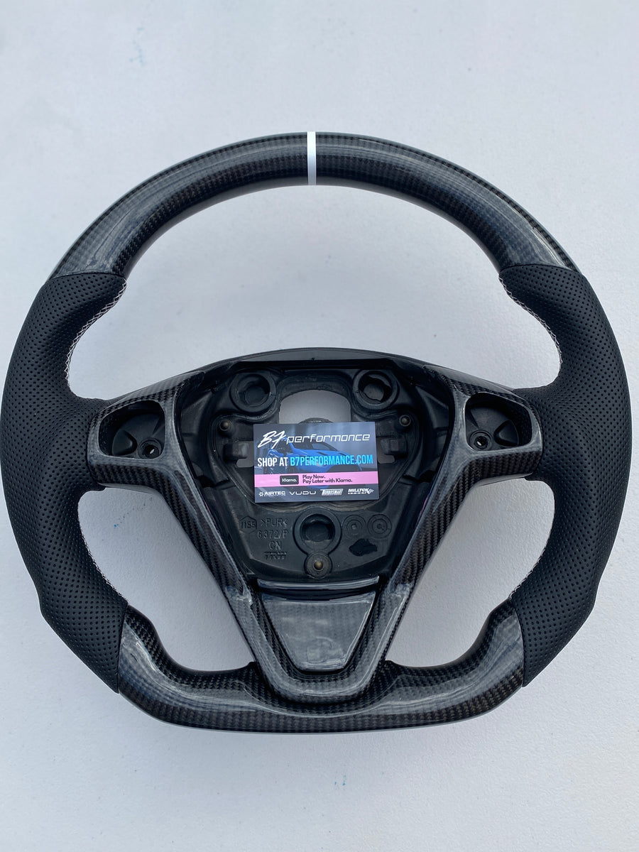 FORD FIESTA MK7 / 7.5 GENUINE CARBON FIBRE CUSTOM STEERING WHEEL ...